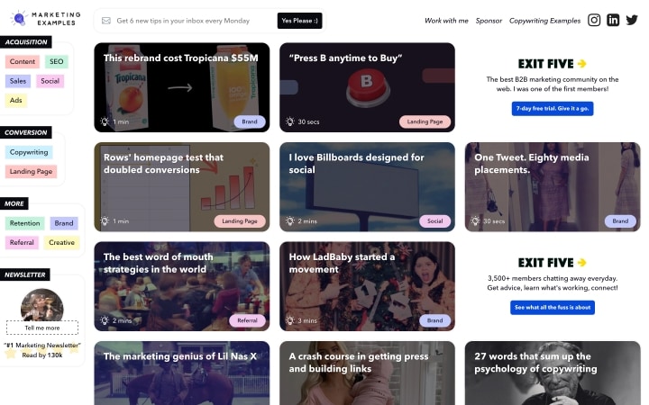 Marketing Examples (Article) · Resources for Freelancers